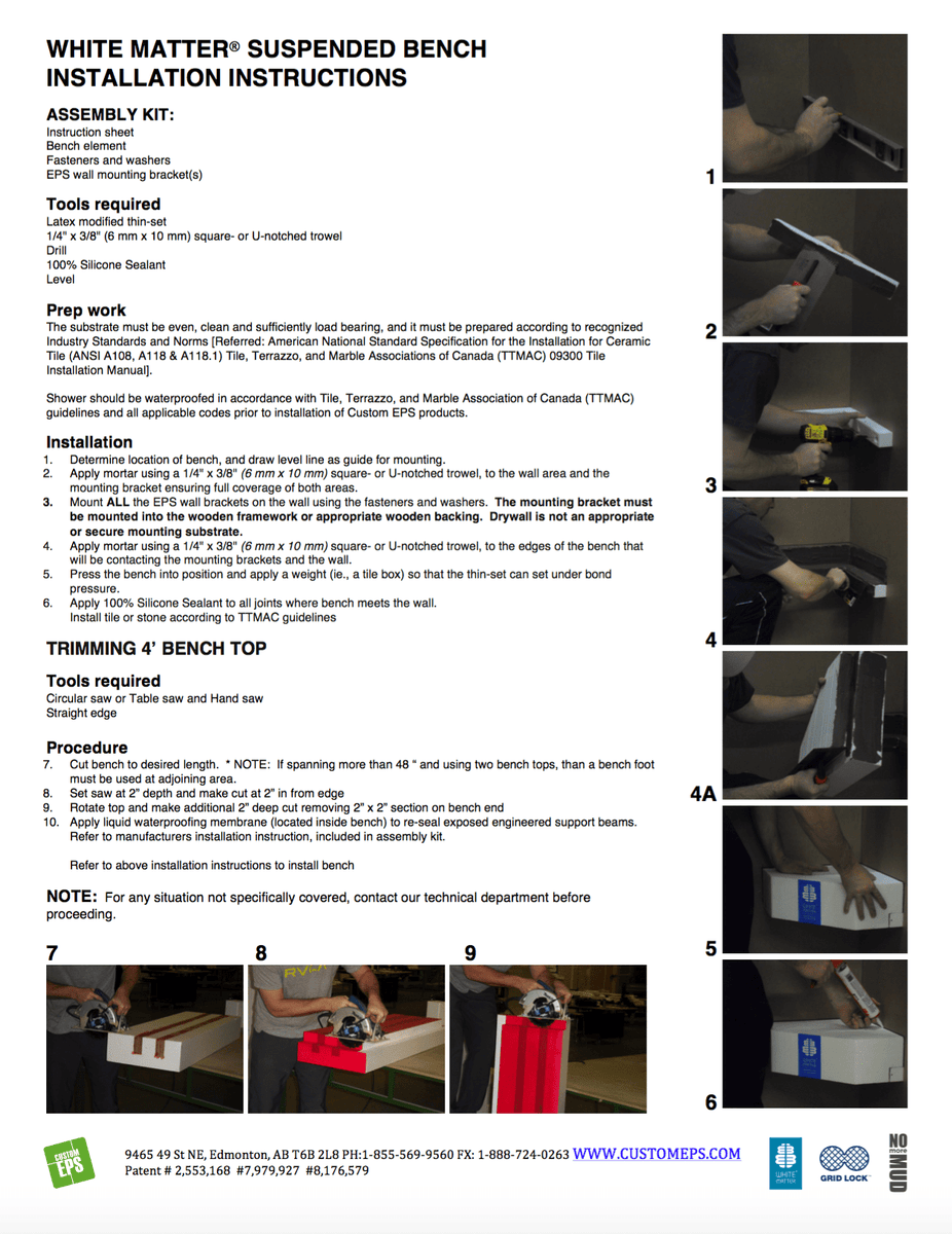 BSC101 Suspended Corner Bench Seat | customeps